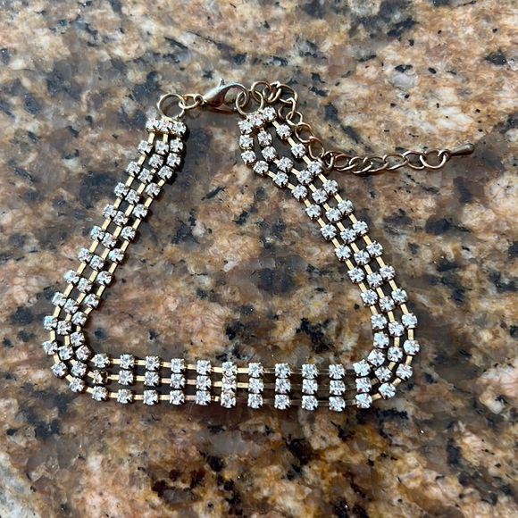 Jewelry | Rhinestone Adjustable Bracelet Or Anklet | Poshmark